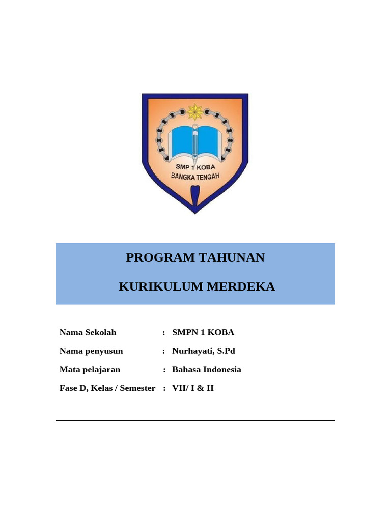 Prota Kurikulum Merdeka | PDF