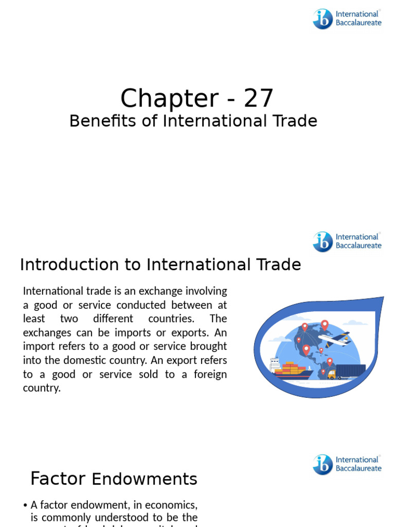 Benefits of International Trade Explained | PDF