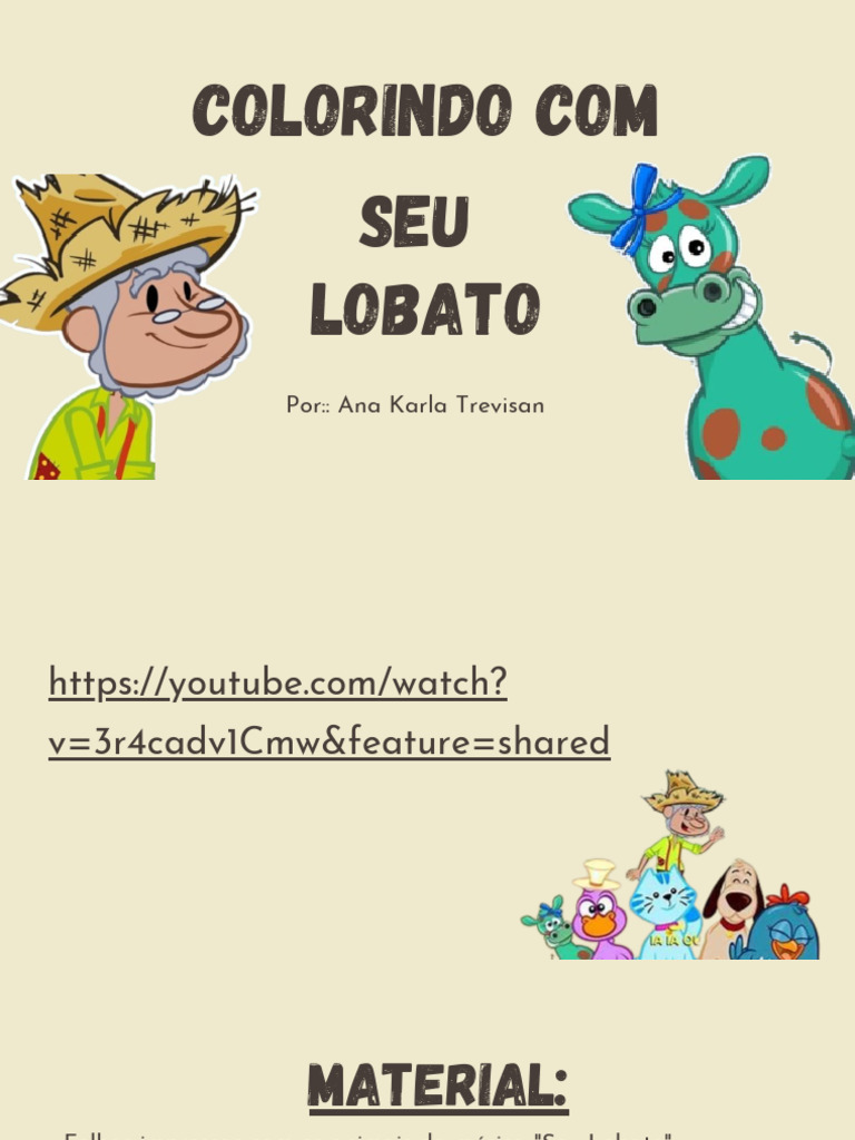 Pintura Interativa com Seu Lobato | PDF | Som | Pinturas