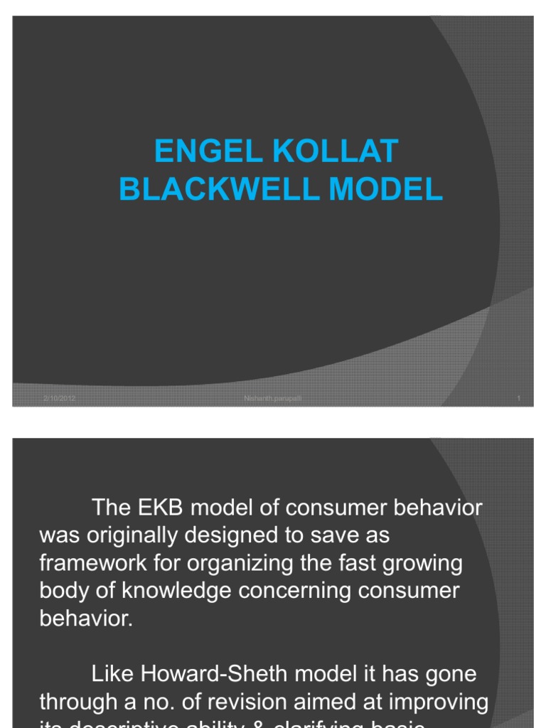 Engel Kollat Blackwell Model | PDF