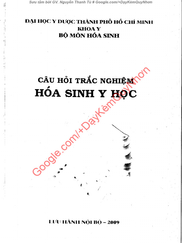 1 Cau Hoi Trac Nghiem Hoa Sinh y Hoc Amp Sinh Ly Hoc DH y Duoc TPHCM DL F38b5b60acd615 | PDF