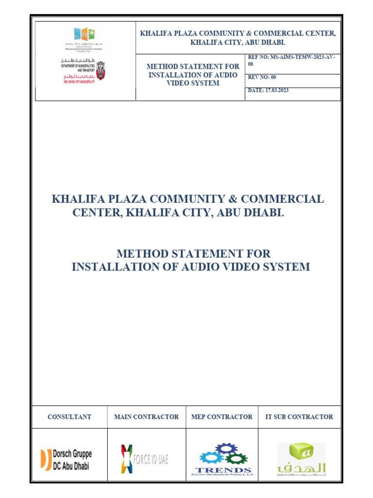 AV System Install Guide | PDF