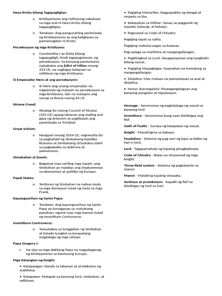 Pointers To Review AP 8 | PDF