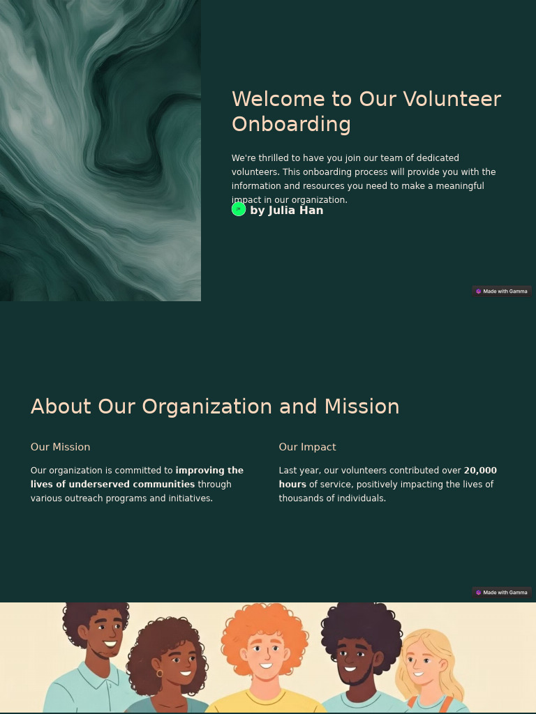 Welcome to Our Volunteer Onboarding (1) | PDF | Volunteering