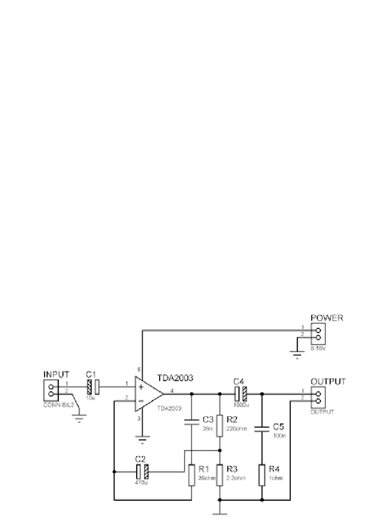 Rangkaian Amplifier Tda 2003 | PDF