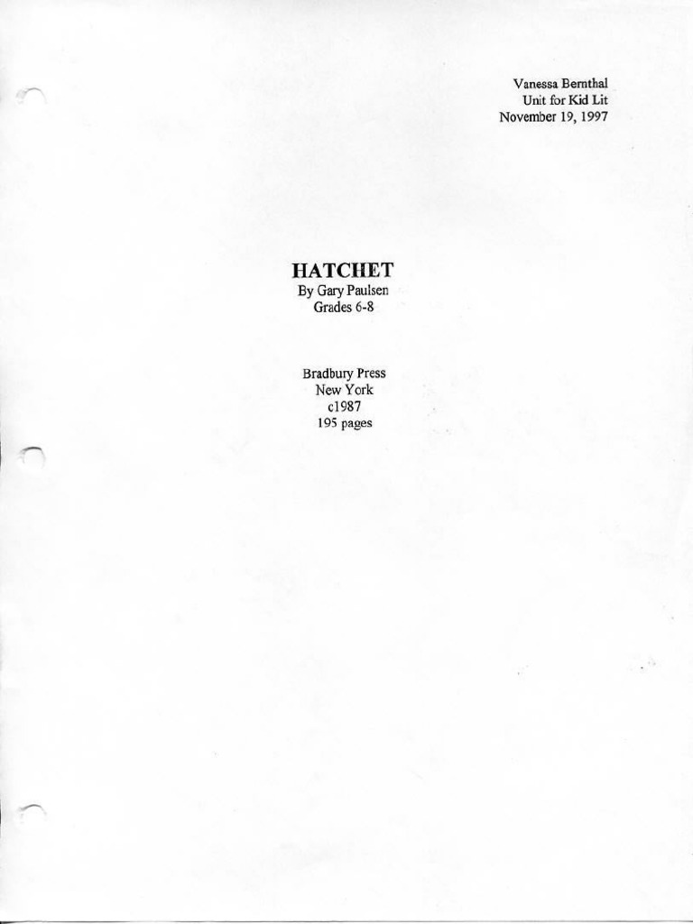 Hatchet | PDF