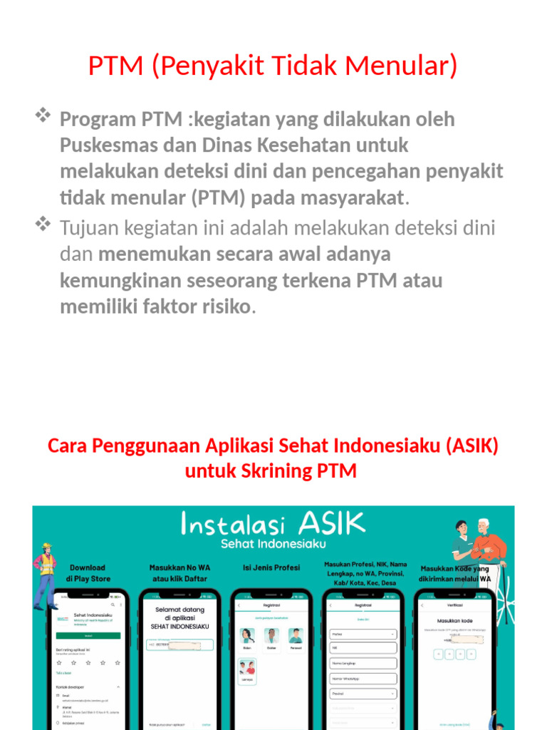 Cara Penggunaan Aplikasi Sehat Indonesiaku (ASIK) | PDF