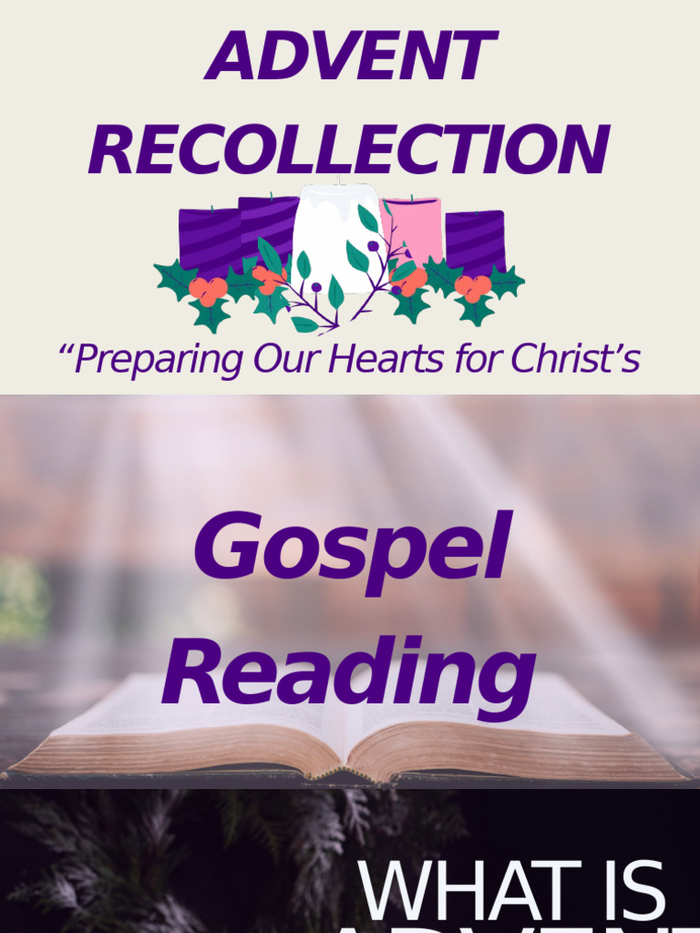 Advent Recollection - Fr. Marvin | PDF | Advent | Jesus