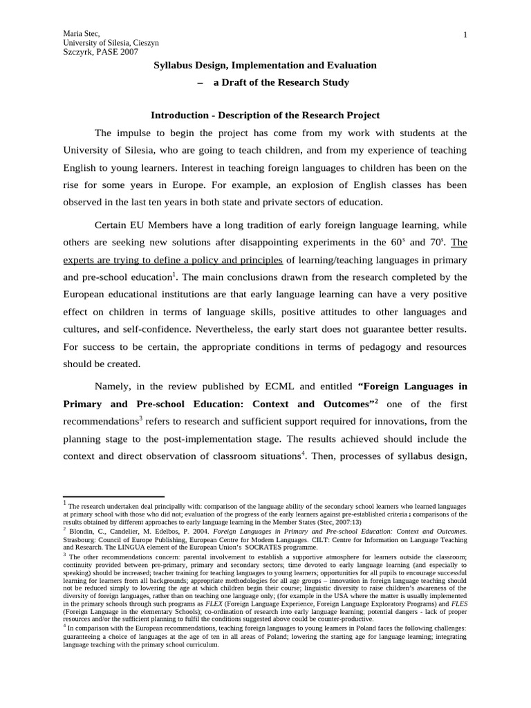 Syllabus Design Implementation and Evalu | PDF | Learning | Language Education