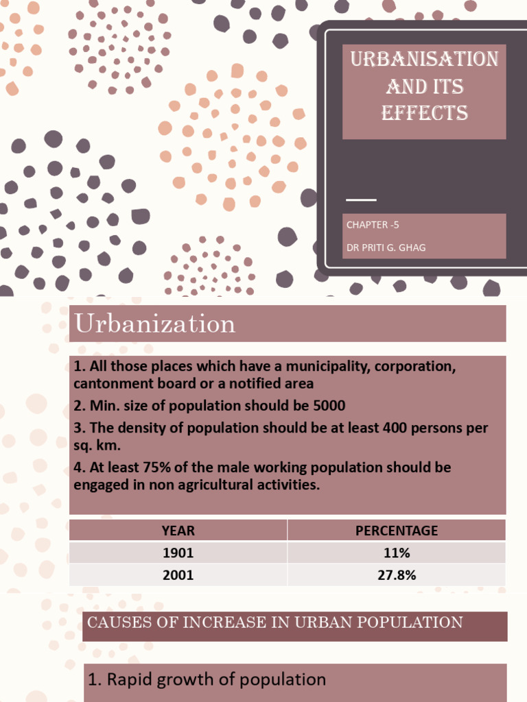 Chapter 5 - Urbanisation | PDF