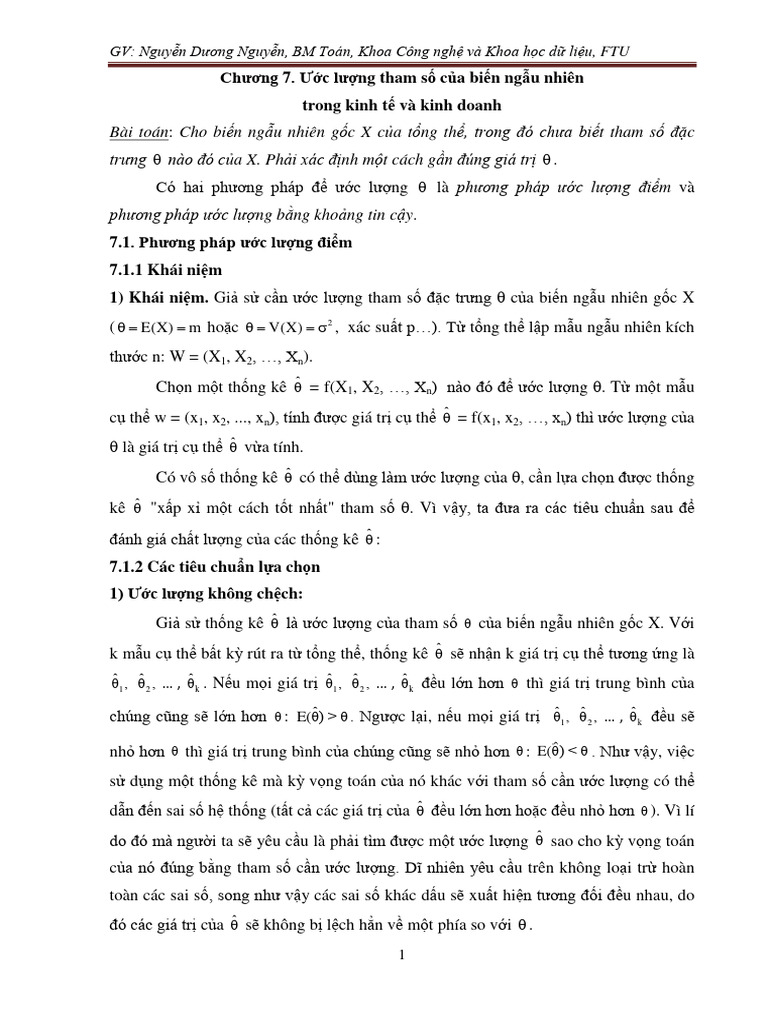 Chương 7_XSTK | PDF