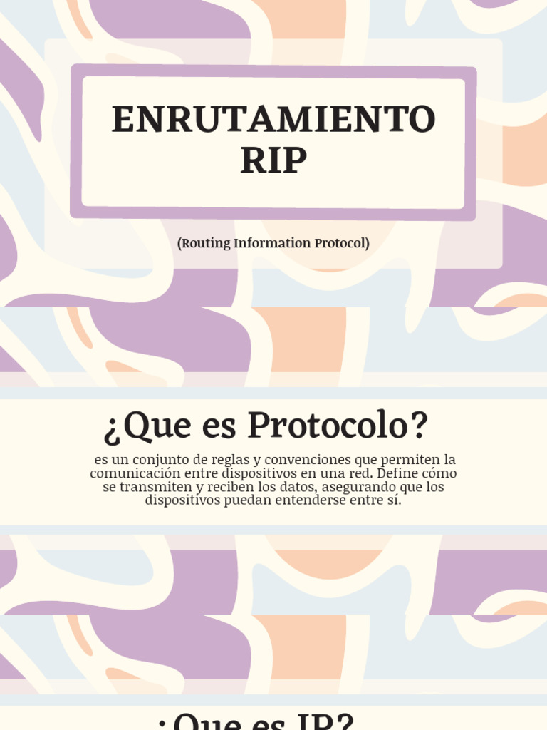 Enrutamiento Rip | PDF | Enrutador (Computación) | Protocolos de internet