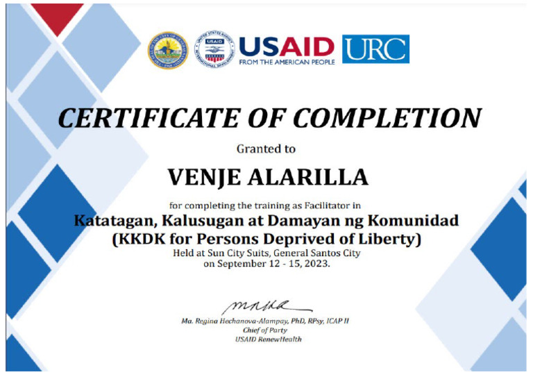 Venje KKDK Certificate | PDF