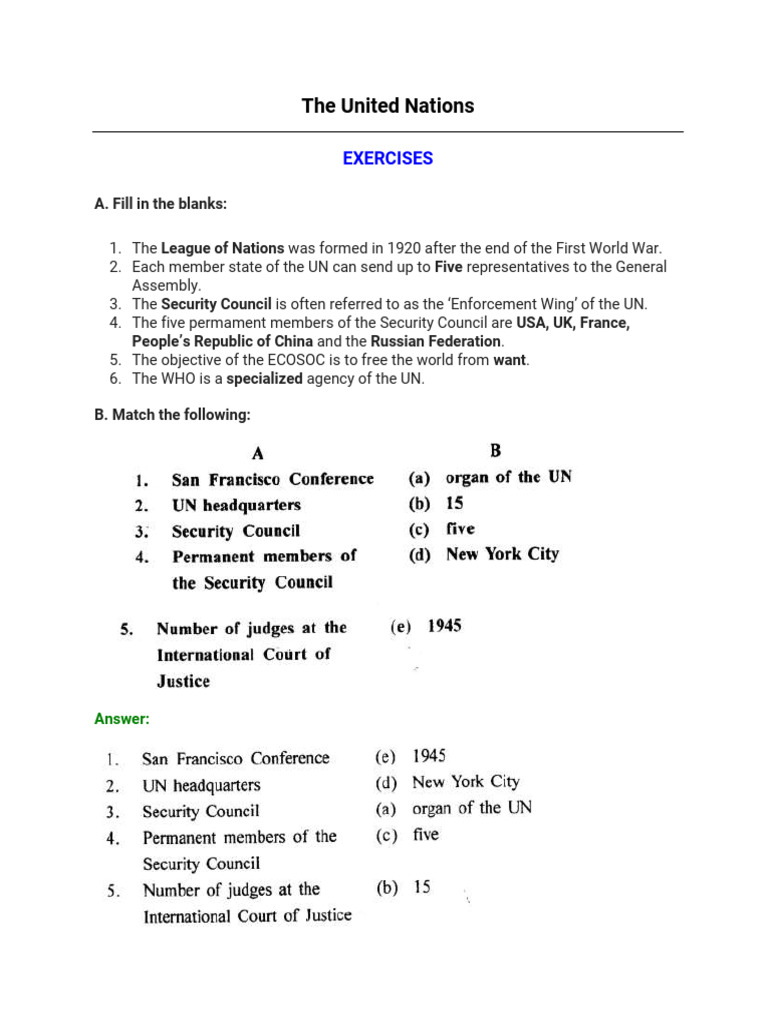 Understanding the United Nations Structure | PDF | United Nations ...