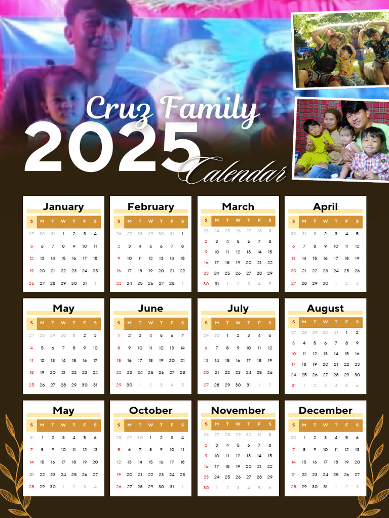 Photo Collage Calendar Template | PDF