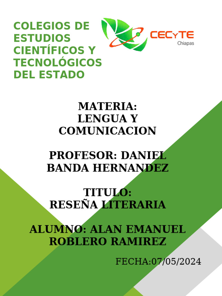 COLEGIOS DE ESTUDIOS CIENTIFICOS Y TECNOLOGICOS DEL ESTADO Alan | PDF