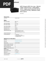 APC SRT8KXLI UPS Datasheet | PDF | Electrical Engineering | Electronics