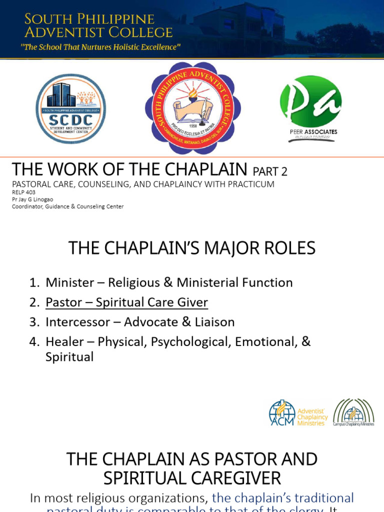 Lesson-3-The-Work-of-the-Chaplain-Topic-2-Part-2 | PDF | Chaplain ...