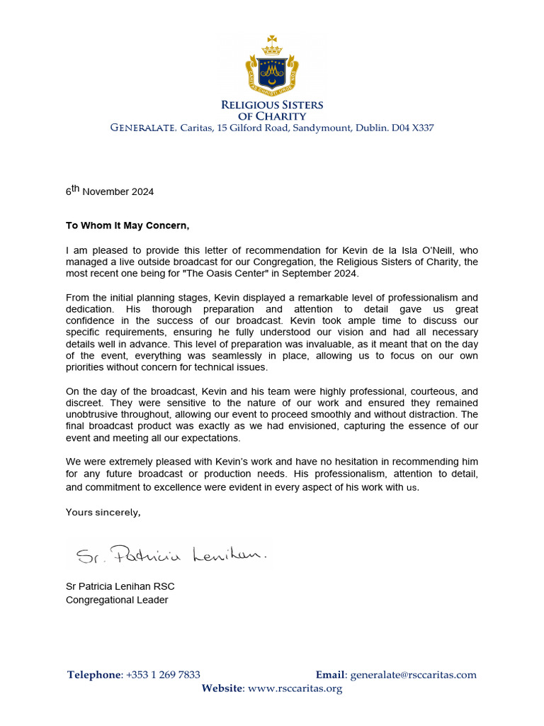 Letter of Recommendation RSC 2 | PDF