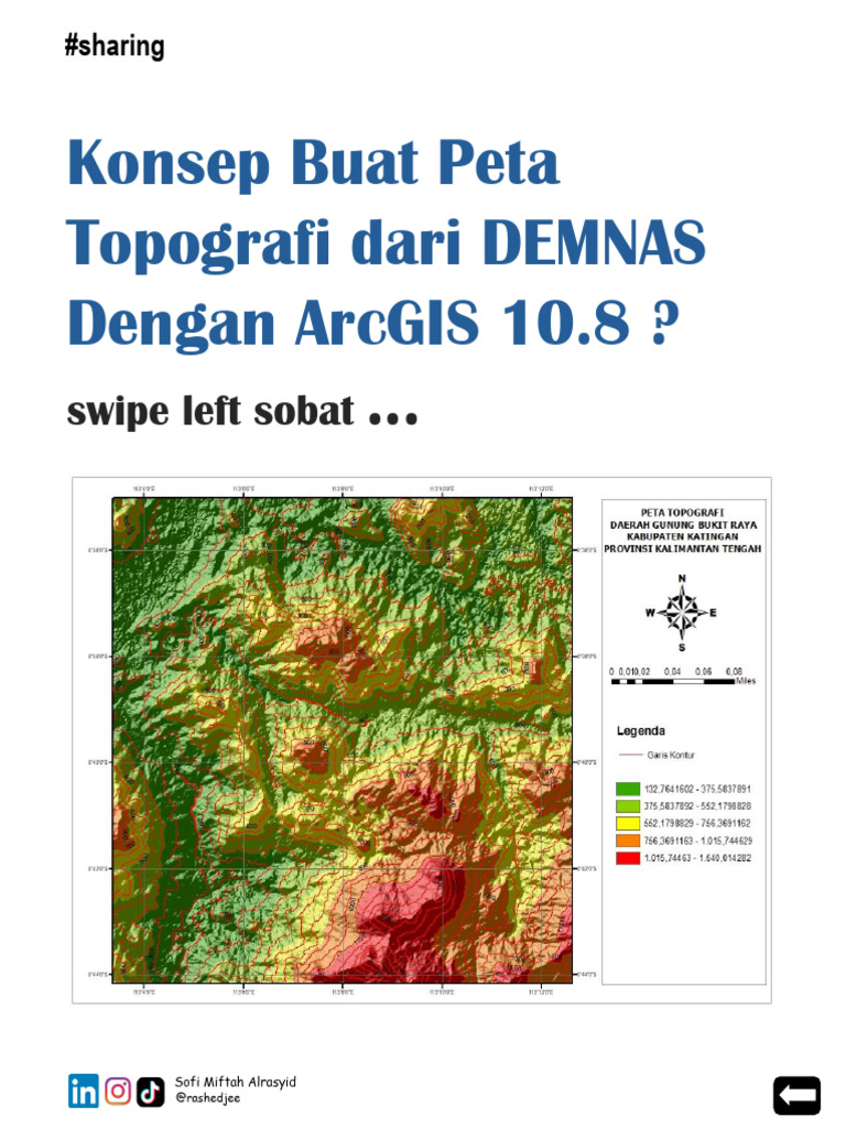 Pembuatan Peta Topografi dengan ArcGIS | PDF