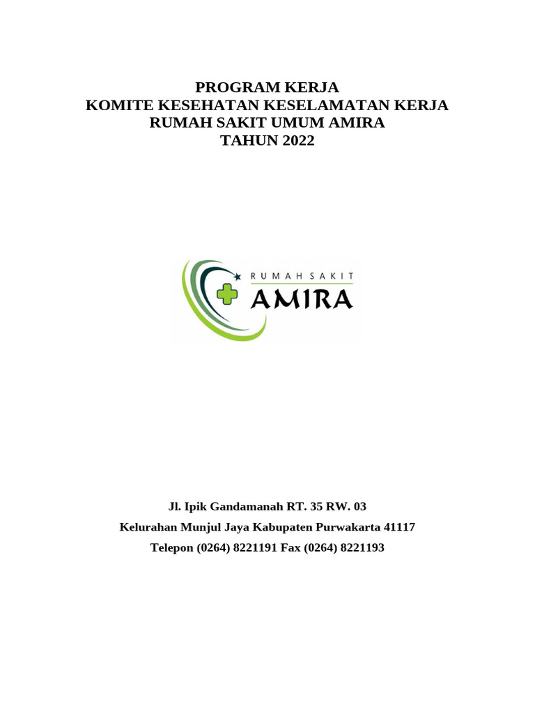 Program Kerja K3rs 2022 Pdf