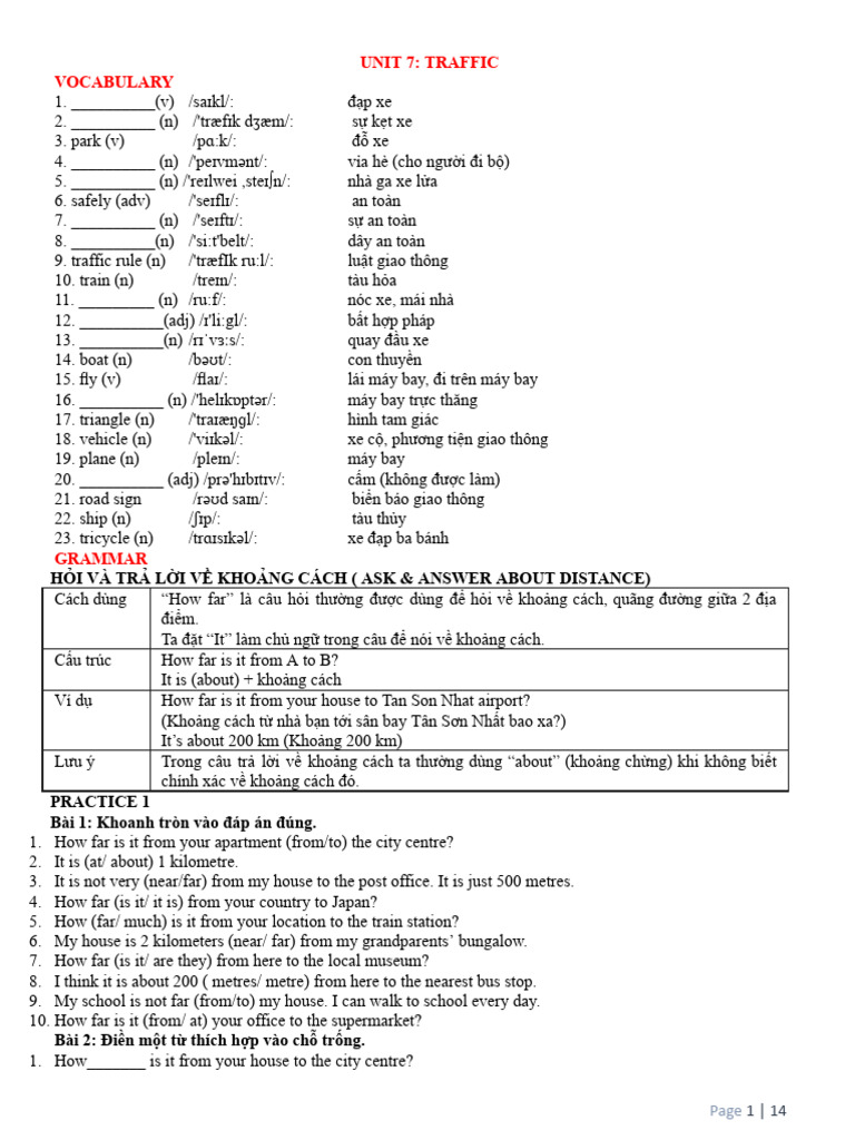 Unit 7 Global 7 HS | PDF | Traffic | Traffic Congestion