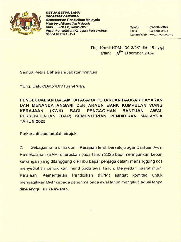 Pengecualian Dalam Tatacara Perakuan Baucar Bayaran Dan Menandatangani ...