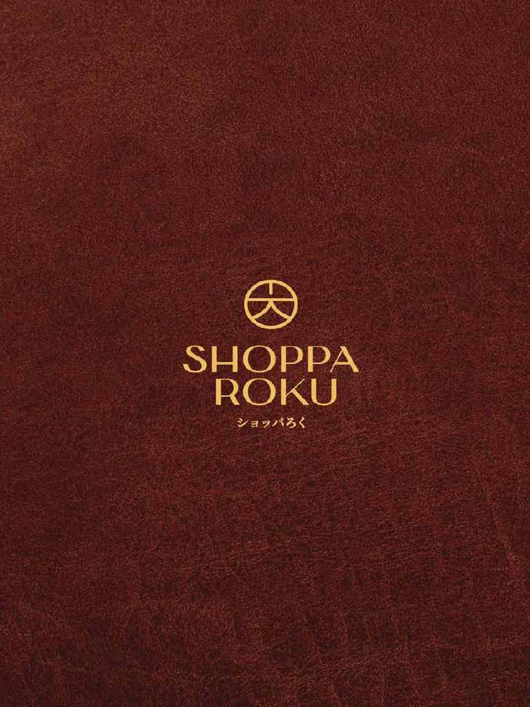 Shoppa Roku Full Menu - Email | PDF | Steak | Japanese Cuisine