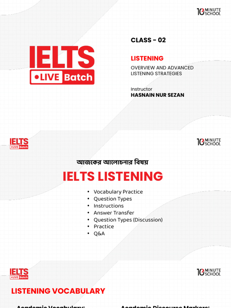 Ielts Overview and Advanced Listening Strategies | PDF