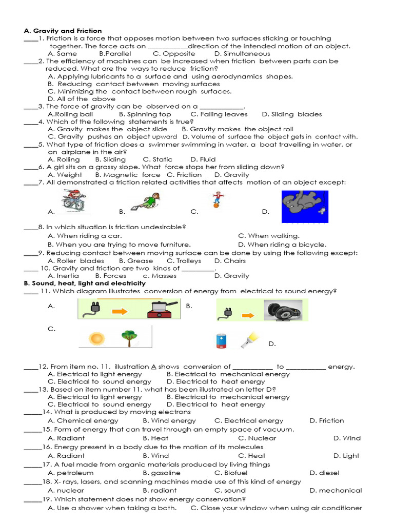 Reviewer Science 3RD Quarter | PDF | Friction | Force