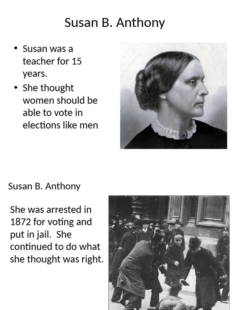 Susan B. Anthony: Women's Voting Rights Pioneer | PDF