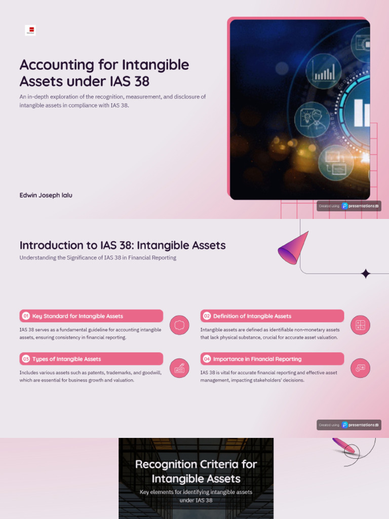Accounting For Intangible Assets Under IAS 38 Presentation | PDF