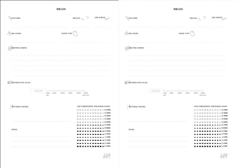 A5 Nib Log | PDF | Stationery | Writing Implements
