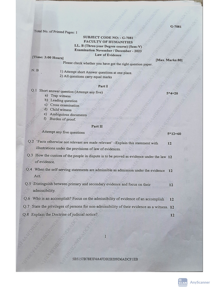 PYQ'S 5th Semester | PDF