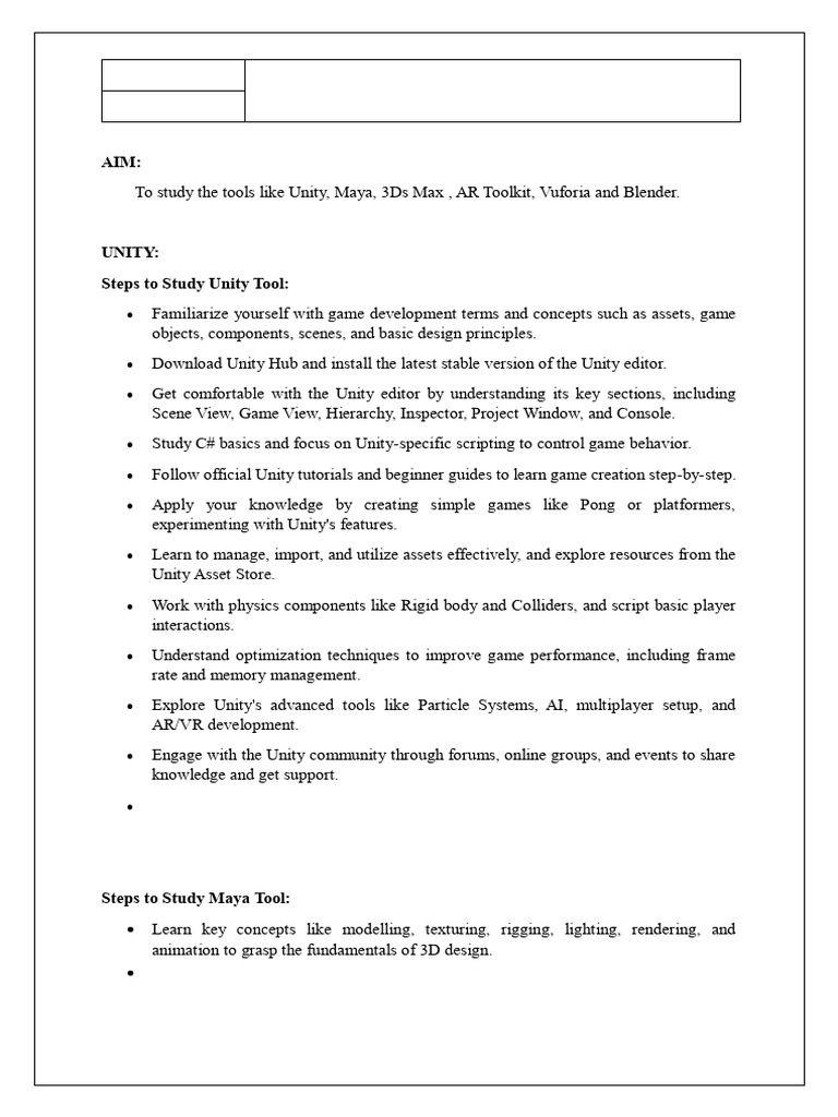 arvr exp 1-3 | PDF | Blender (Software) | Augmented Reality arvr exp 1-3 | PDF | Blender (Software) | Augmented Reality