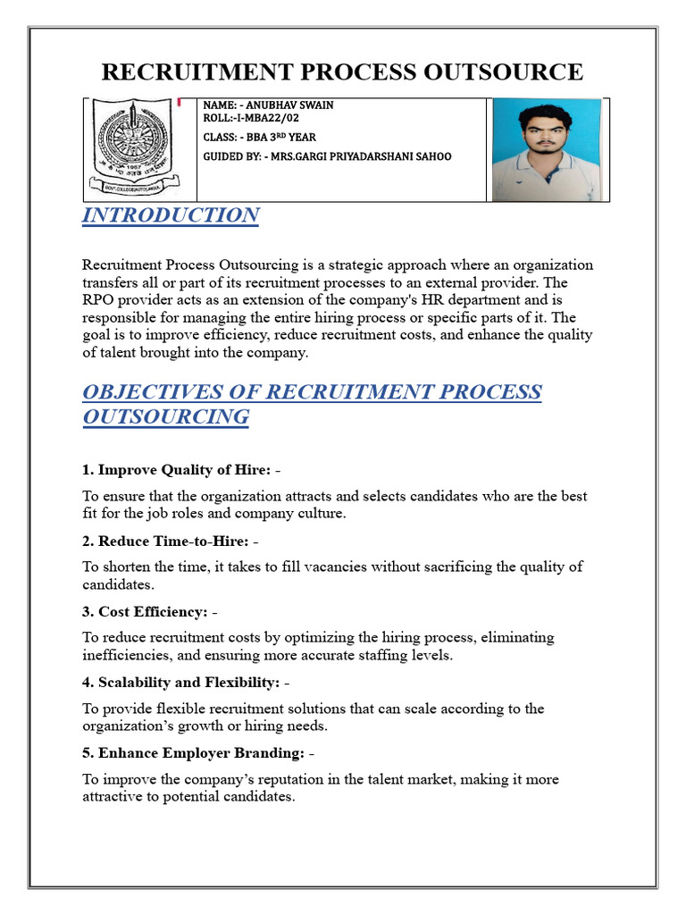 Anubhav | PDF | Recruitment | Outsourcing Anubhav | PDF | Recruitment | Outsourcing