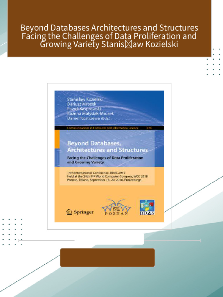 Pdf Beyond Databases Architectures And Structures Facing The Challenges Of Data Proliferation