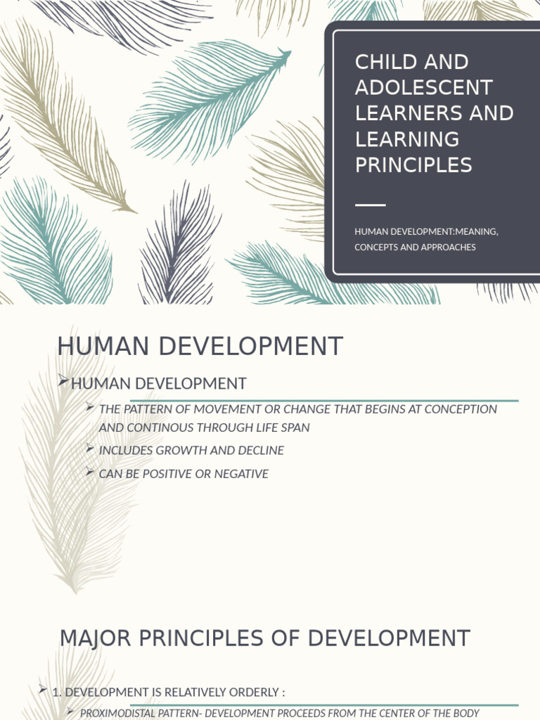Child and Adolescent Learners and Learning Principles | PDF