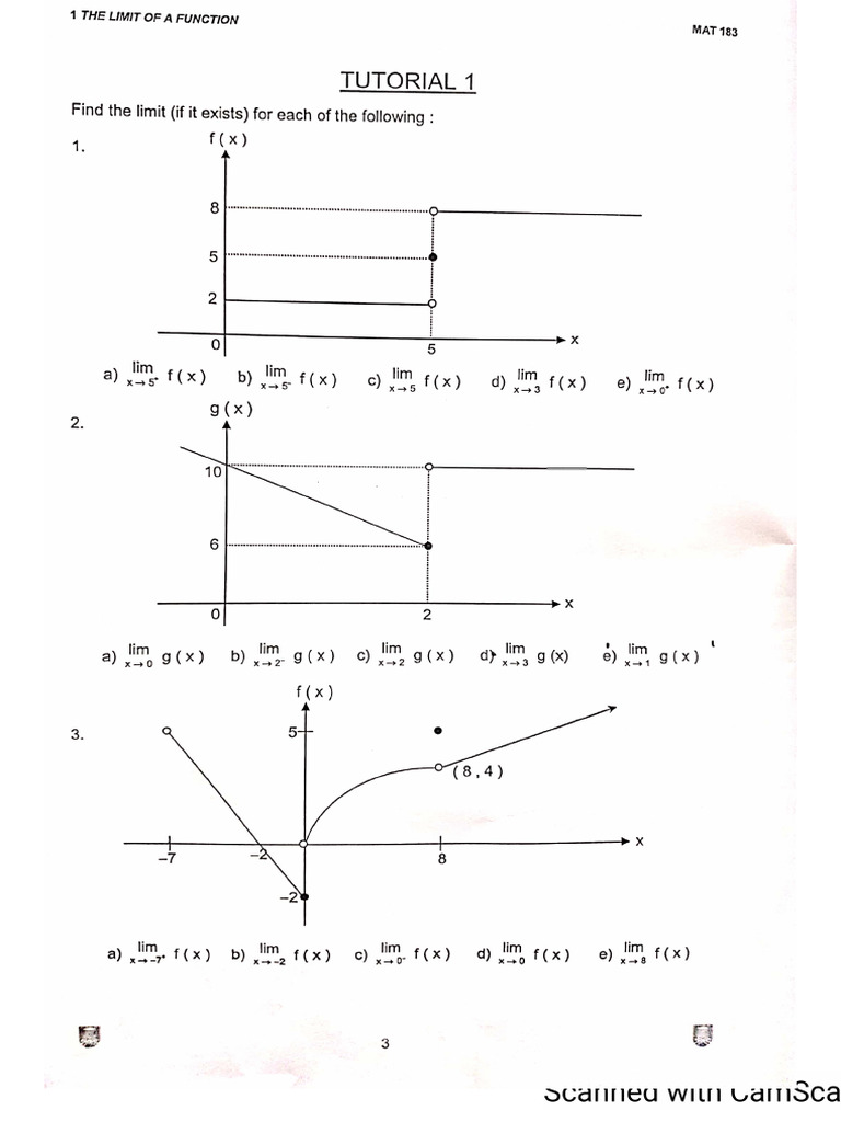 Tutorial limit | PDF