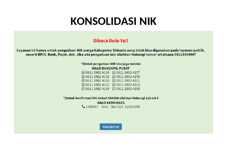 Konsolidasi Nik | PDF