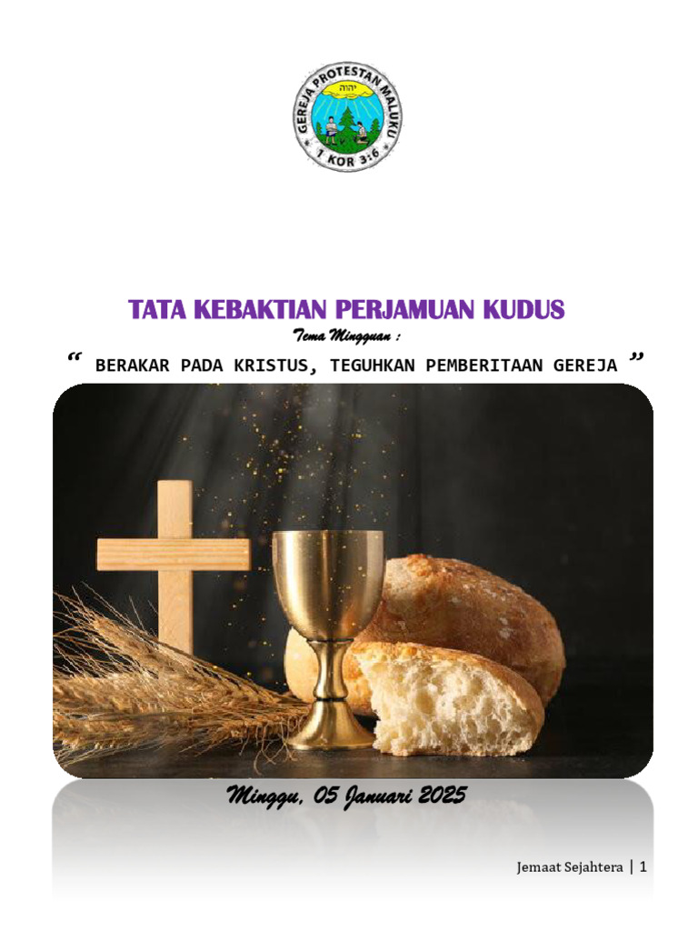 Tata Ibadah Perjamuan Kudus 2025 | PDF