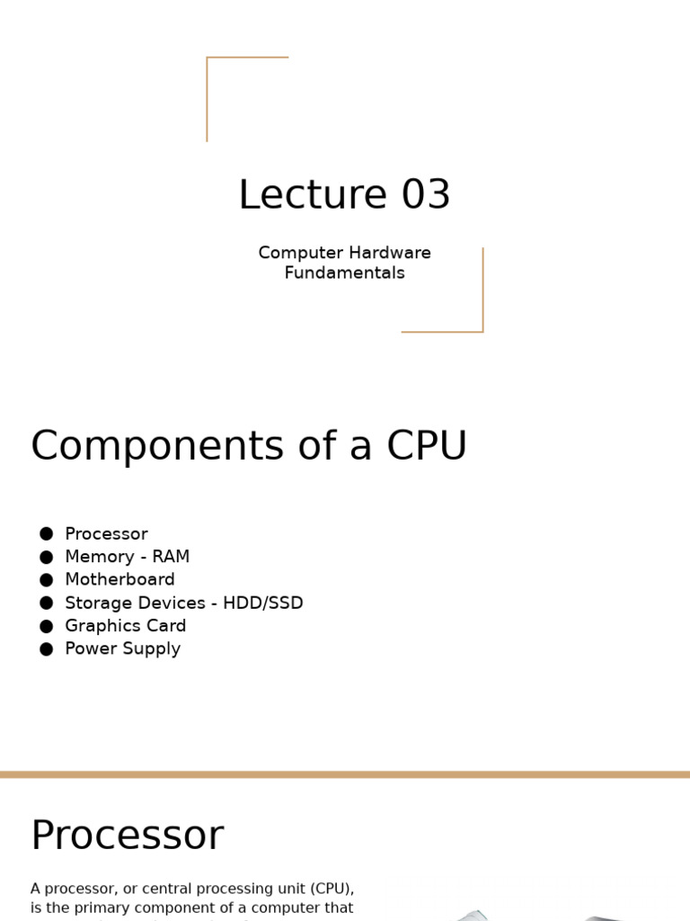 Lecture 03 | PDF | Solid State Drive | Graphics Processing Unit