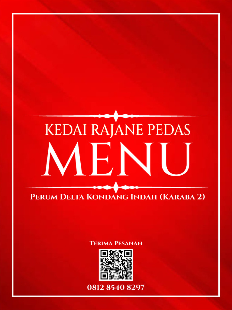 Kedai Rajane Pedas Menu New | PDF