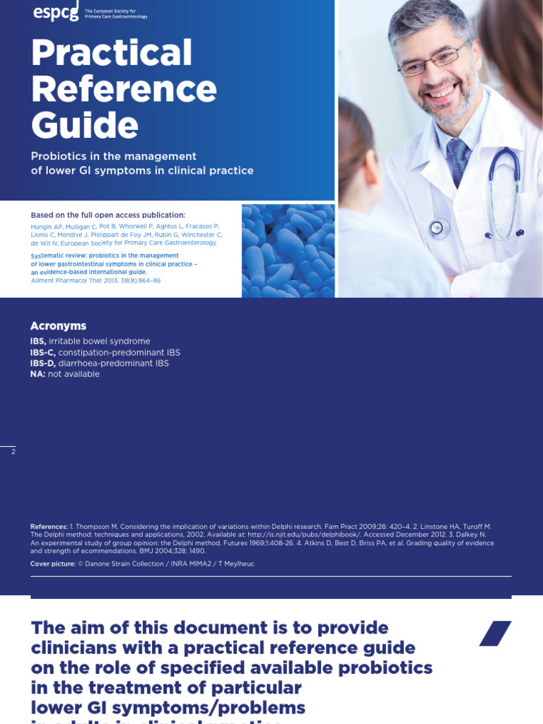 ENGLISH LEAFLET ESPCG 2013 Consensus Guidelines On Probiotics | PDF ...