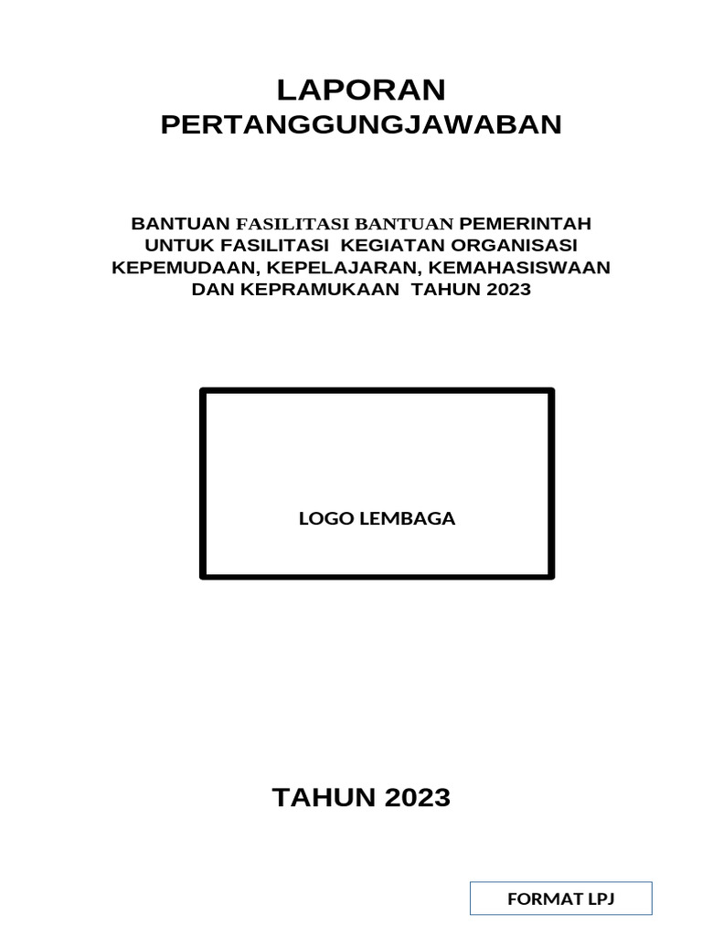 FORMAT LPJ BANPEM OKK 2023 | PDF