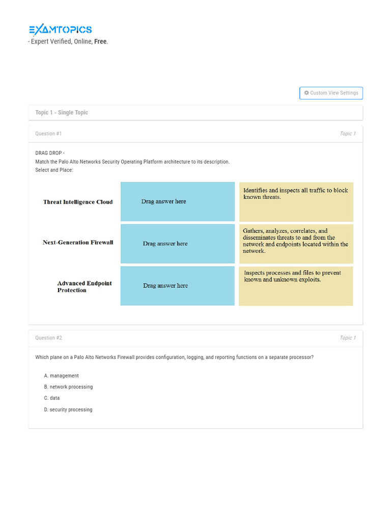 PCNSA Exam _ ExamTopics | PDF | Security | Computer Security