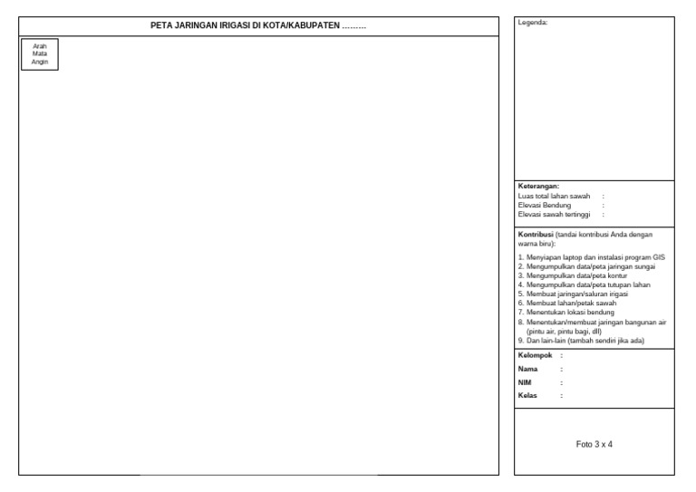 Nama_Kelas_Form A3 Peta Jaringan Irigasi | PDF