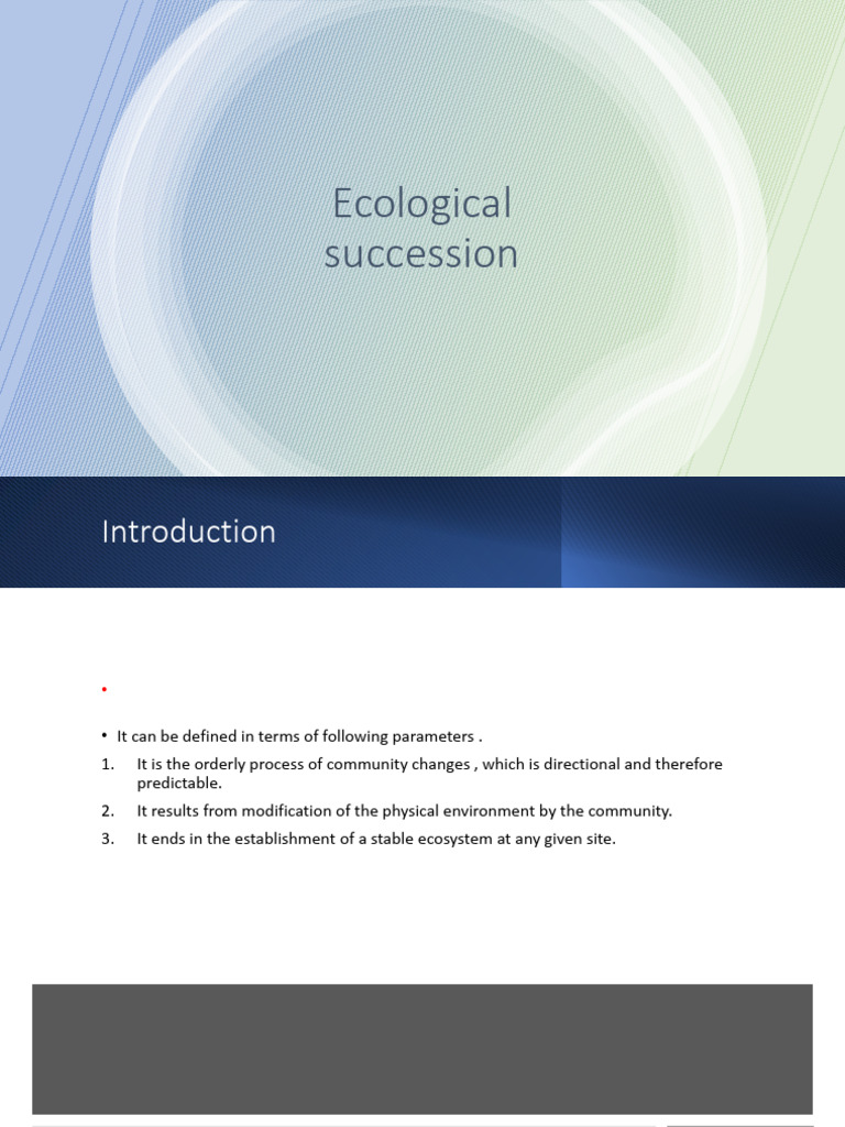 ecological succession | PDF | Ecology | Ecosystem
