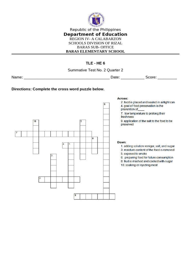 TLE- HE6_ST2_Q2 | PDF