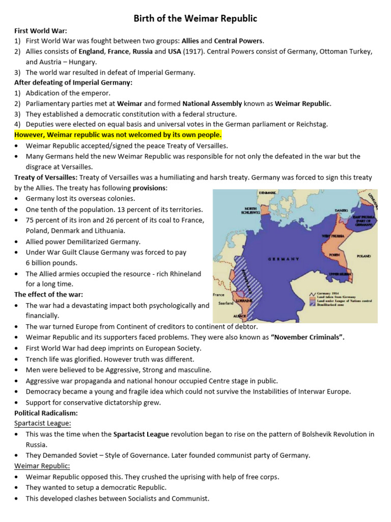 Weimar Republic: Rise and Fall Explained | PDF | Weimar Republic | Nazi ...